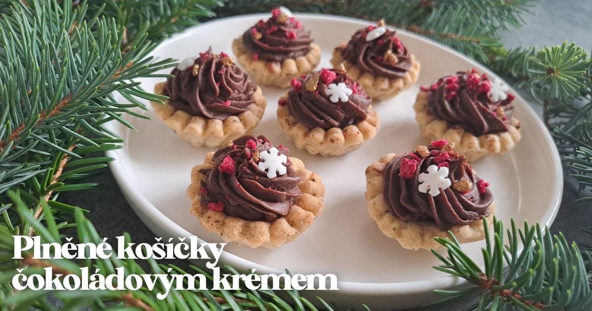 Recept: Plněné košíčky čokoládovým krémem