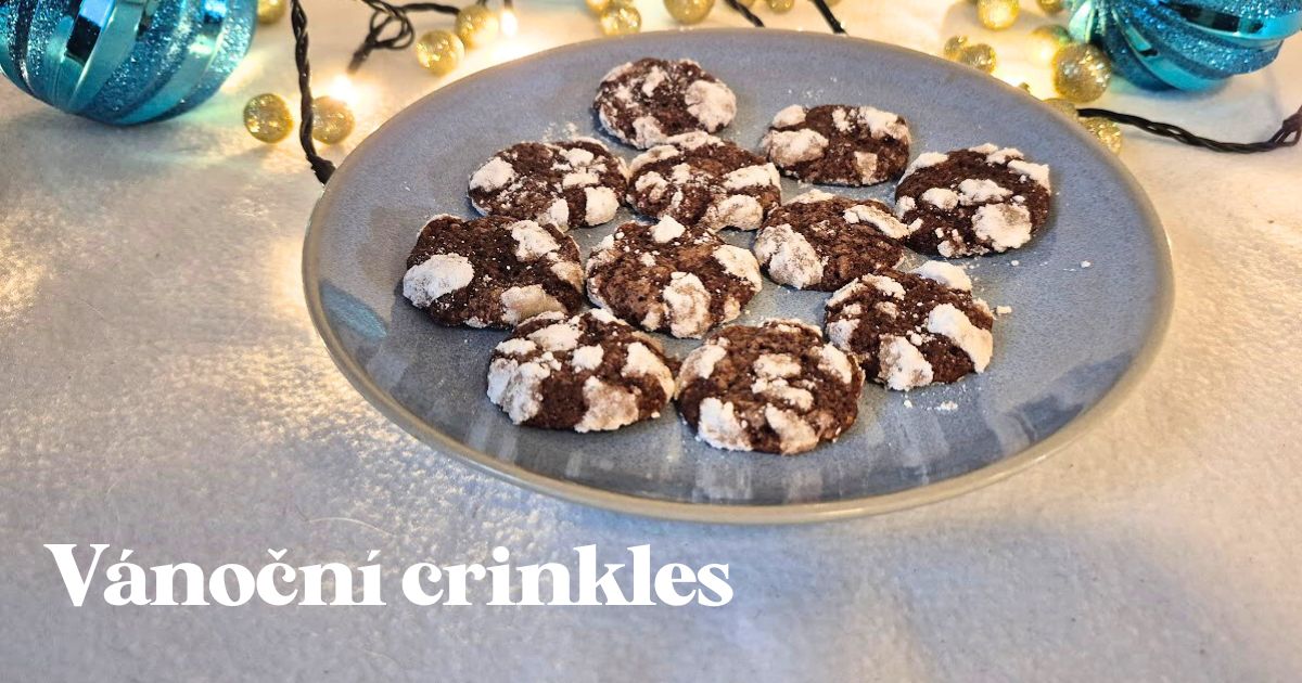 Recept: Vánoční crinkles s ořechy